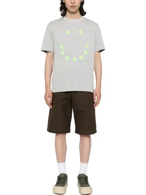 GROUND ZERO Ground Zero Star-Print Cotton T-Shirt Grey