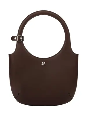 COURREGES Holy Leather Tote Bag - Brown