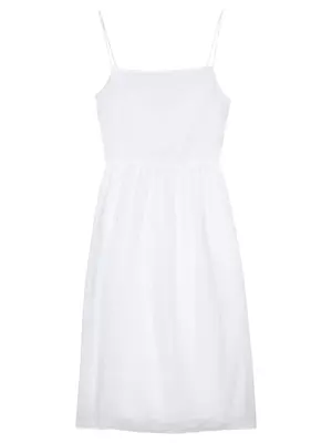 Tommy Hilfiger Logo-embroidered Midi Dress - White
