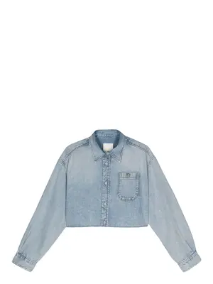 Givenchy 4g Lyocell Denim Shirt - Blue