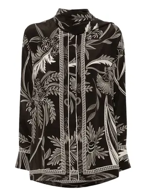 F.R.S FOR RESTLESS SLEEPERS Botanical Print Shirt - Brown