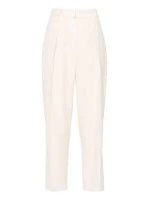 Brunello Cucinelli Monili-detail Corduroy Trousers - Neutrals