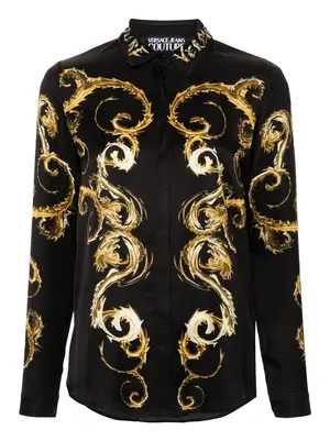 Versace Versace Jeans Couture Baroccoflage-Print Shirt Black