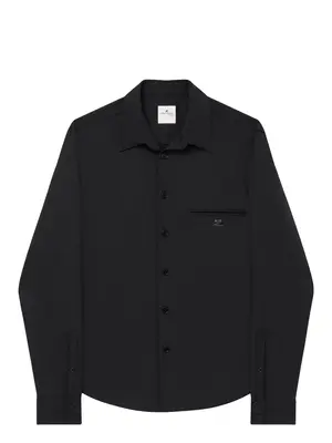 COURREGES One Pocket Twill Shirt - Black