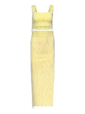 Galvan Depois Bead-embellished Maxi Skirt - Yellow