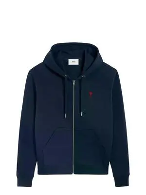 Ami De Coeur Zipped Hoodie - Blue