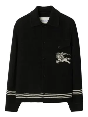 Burberry Ekd Wool Overshirt - Black
