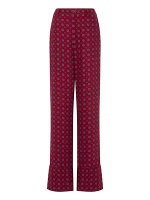 Moschino Geometric-print Trousers - Red