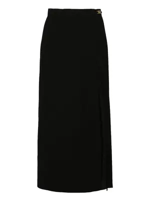 Sandro Pleated Wrap Midi Skirt - Black