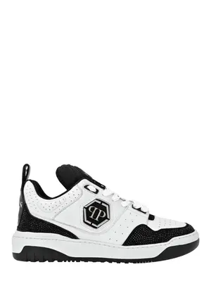 Philipp Plein Crystal-embellished Sneakers - White