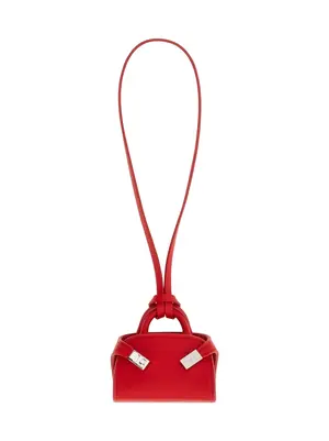 FERRAGAMO Hug Mini Bag Charm - Red