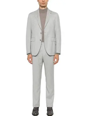 Tagliatore Mélange Single-breasted Suit - Grey