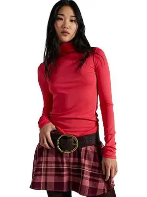 Free People We The Free Good Good Turtleneck - Flame Red