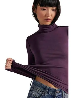 Free People We The Free Good Good Turtleneck - Vintage Grape