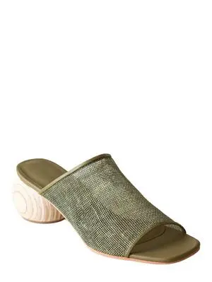 HUMA BLANCO Milla Jute Slide Sandal Olive Jute