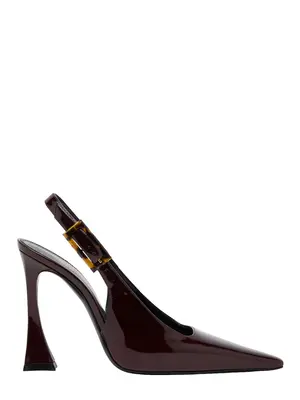 SAINT LAURENT Saint Laurent Dune 110 Patent Leather Slingback Pumps
