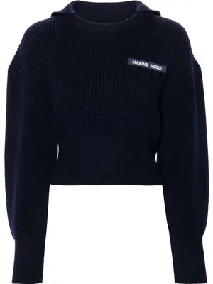 MARINE SERRE Sailor-collar Sweater - Blue