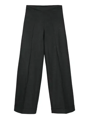 D.exterior High-waisted Palazzo Pants - Grey