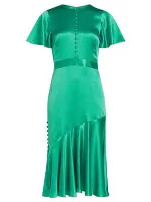 Prabal Gurung Victoria Flutter-sleeve Cocktail Dress - Emerald
