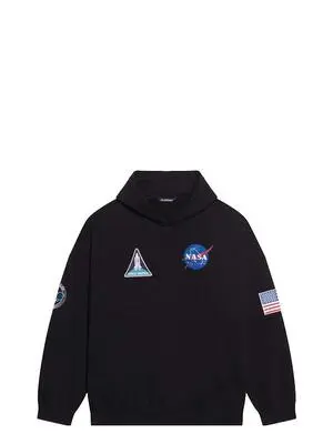 Balenciaga Space Nasa Logo Hoodie - Black