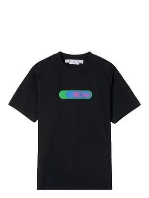 Off-White Weed Logo Print T-shirt - Black