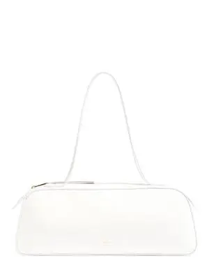 Khaite Simona Crackled Patent Leather Shoulder Bag - White