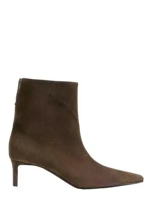 Khaite Ona Suede Ankle Boots - Brown