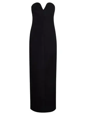 Khaite-Yao Strapless Crepe Maxi Dress