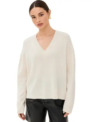 ANINE BING Lee Cashmere Sweater - Ivory