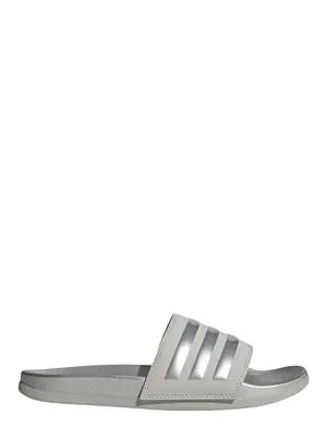 Adidas Adilette Comfort Slides Grey Two/silver Metallic
