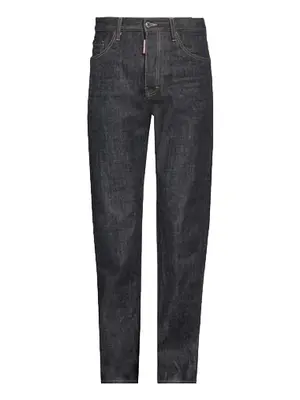 Dsquared2 Tapered Jeans With Leather Trims - Blue