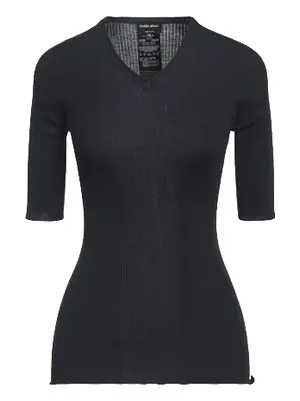Giorgio Armani Virgin Wool, Silk, And Cashmere Sweater - Blue