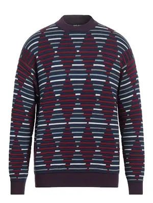 Giorgio Armani Striped Virgin Wool Sweater - Red