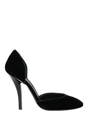 Giorgio Armani Pumps In Velvet With Piped Trims - Black