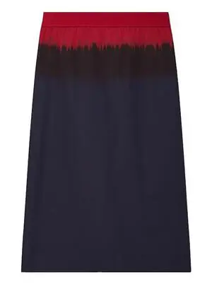 Tory Burch Poplin Skirt - Medium Navy/red