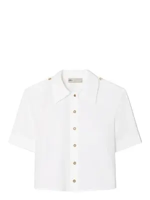 TORY BURCH Poplin Camp Shirt