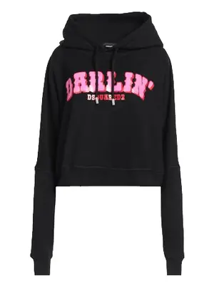 Dsquared2 Cotton Fleece Sweatshirt - Black