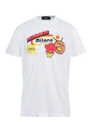 Dsquared2 Man T-shirt White Size M Cotton White