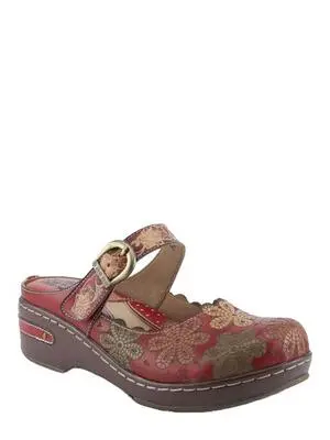 SPRING STEP SHOES Flochino Platform Mule - Red Multi