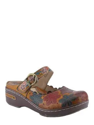SPRING STEP SHOES Flochino Platform Mule - Tan Multi