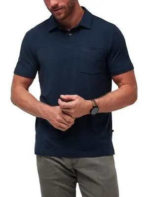 Travis Mathew Cloud Slub Pocket Polo Total Eclipse