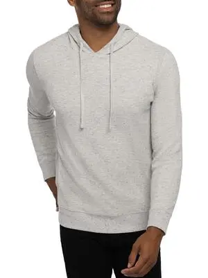 Travis Mathew Cloud Waffle Knit Hoodie - Light Grey