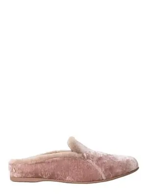 MAVE & CHEZ Maya Velvet Slippers - Champagne