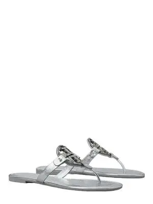 Tory Burch Tory Burch Miller Deco Thong Sandal Silver