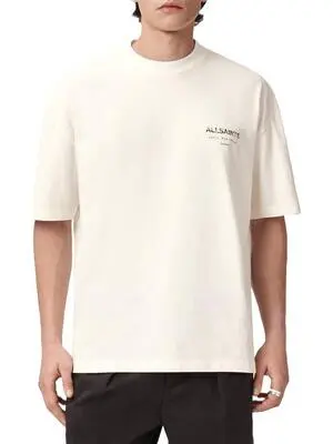 ALLSAINTS Underground Oversize Graphic T-shirt - Ashen White/dakota
