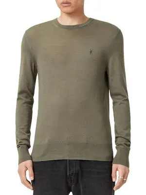 ALLSAINTS Mode Merino Wool Crewneck Sweater - Dusky Green