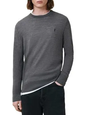 ALLSAINTS Mode Merino Wool Crewneck Sweater - Monument Grey