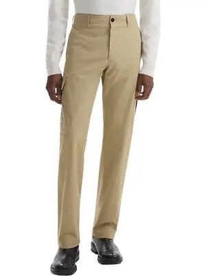 Theory Marvel Straight Leg Trousers - Khaki