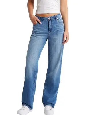 1822 Denim High Waist Baggy Straight Leg Jeans - Samuel