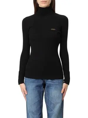 Elisabetta Franchi Long Sleeve Turtleneck Pullover - Black